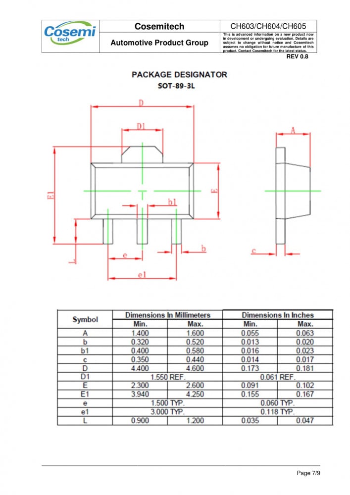 CH604ASR datasheet page 7