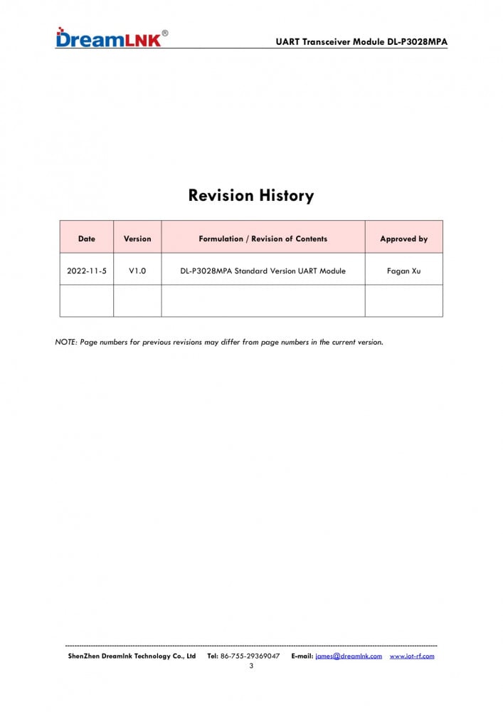 DL-P3028MPA datasheet page 3