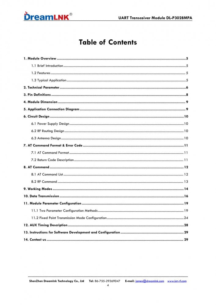 DL-P3028MPA datasheet page 4