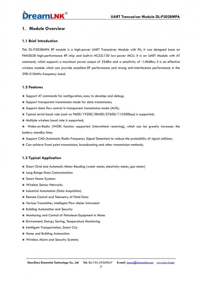 DL-P3028MPA datasheet page 5