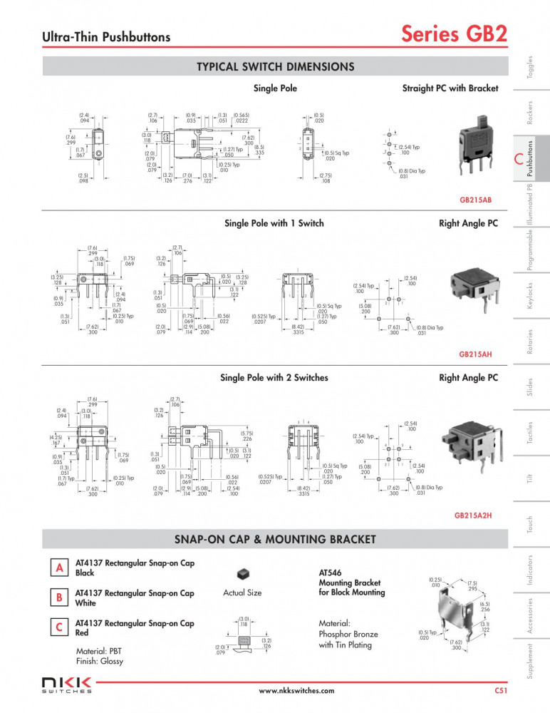 NKK Switches GB2 Series documentation page 4
