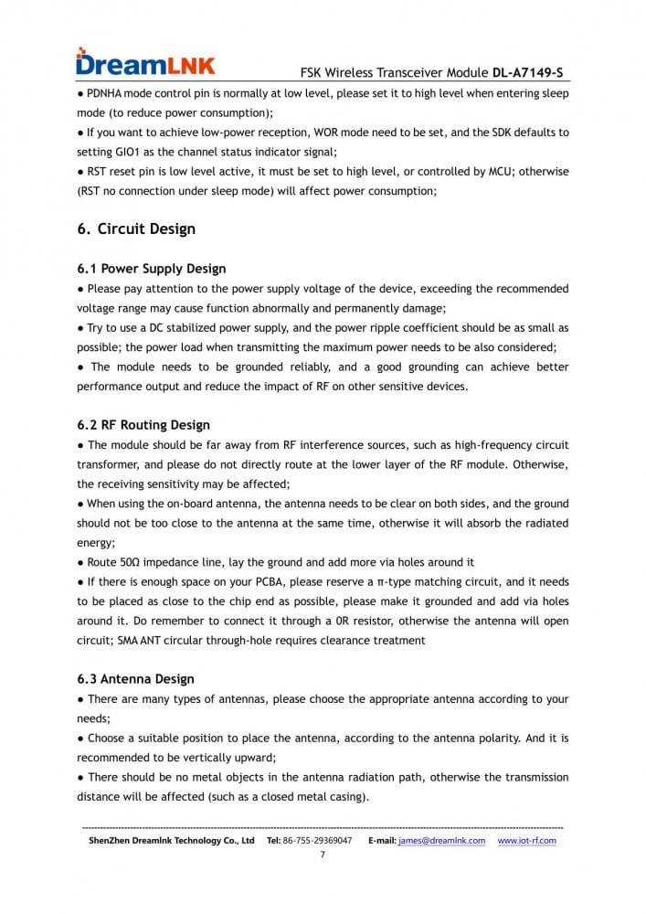 DL-A7149-S-868 datasheet page 7