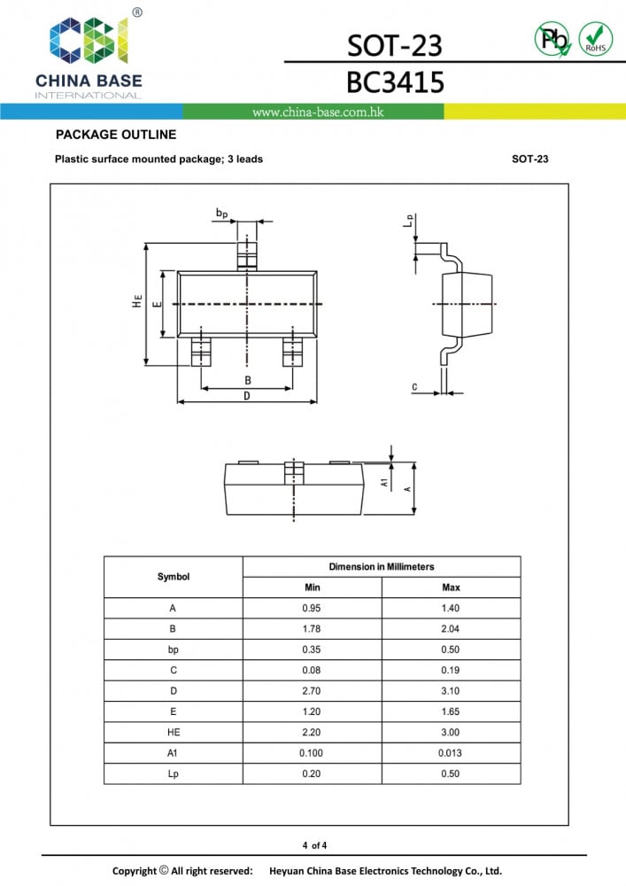 BC3415 datasheet page 4