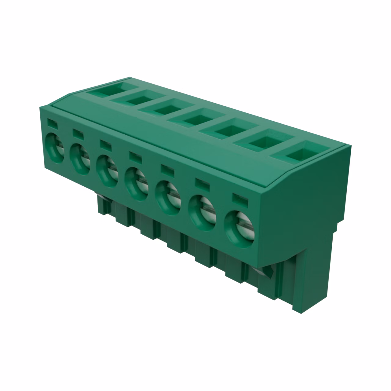 5.08mm Pitch Eurostyle Horizontal Plug, Green Housing, Gold (Au) Plated,  7 Circuits for sale