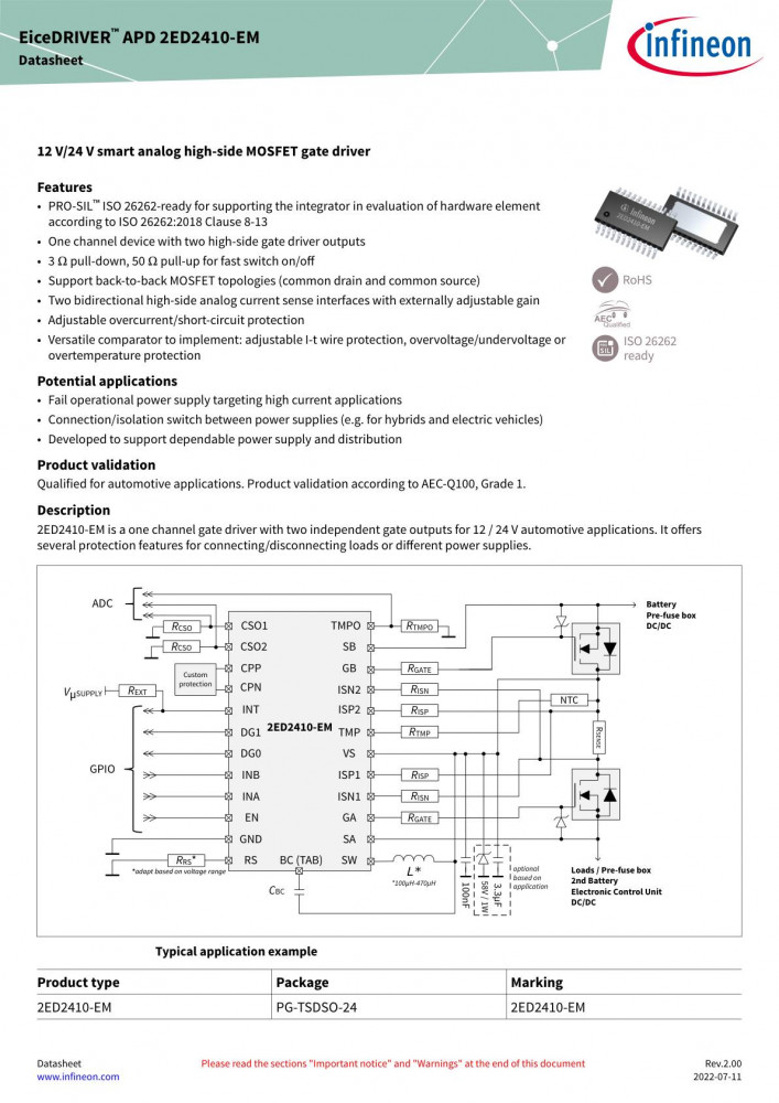 2ED2410EMXUMA1 datasheet page 1