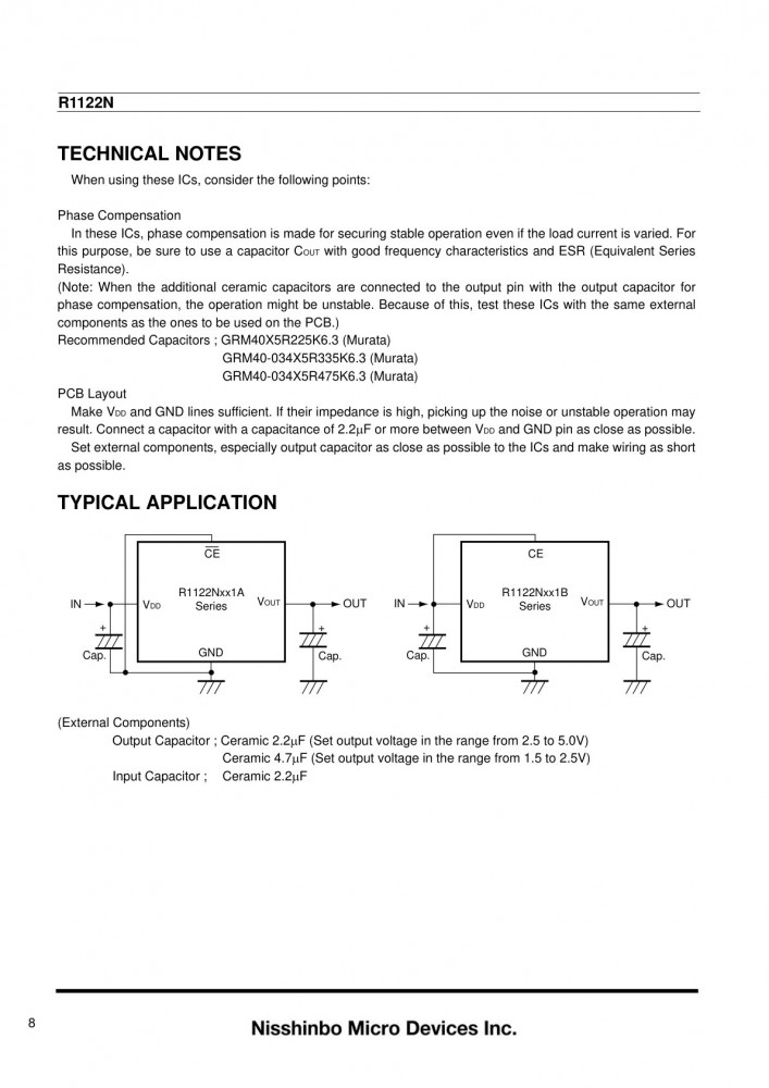 R1122N datasheet page 8