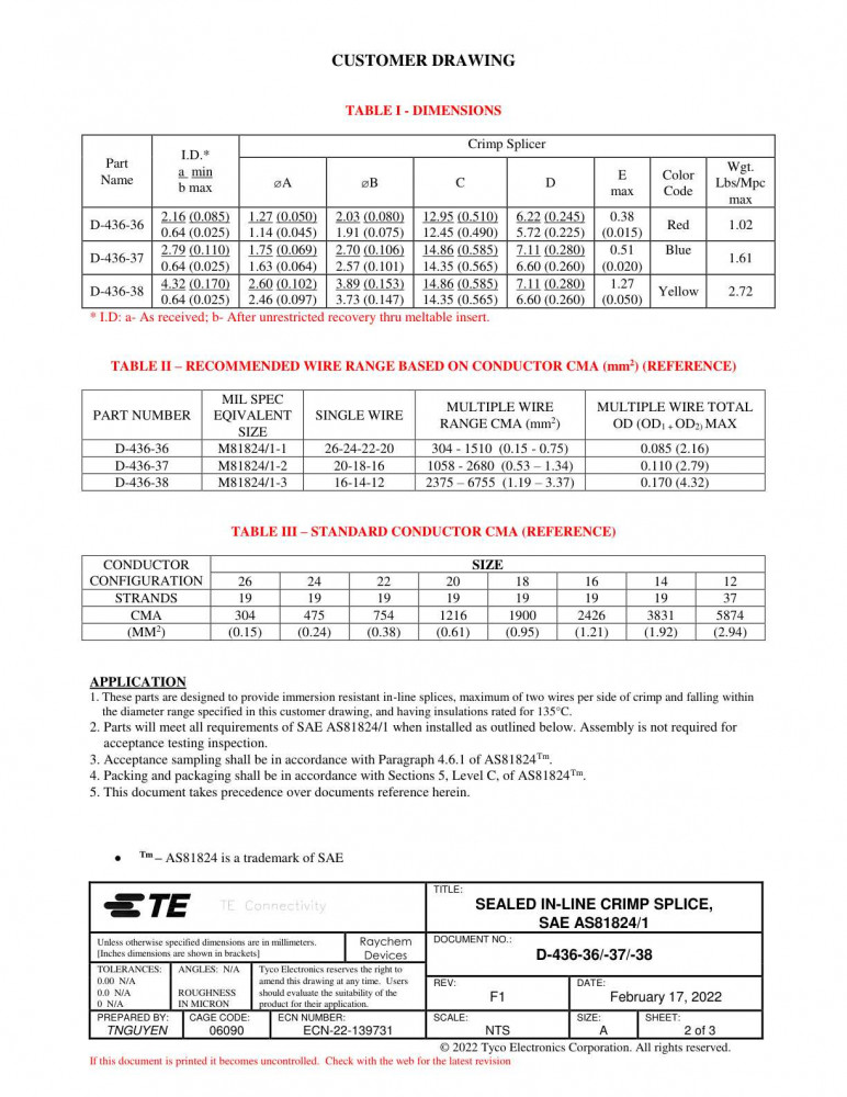 D-436-37 customer drawing page 2