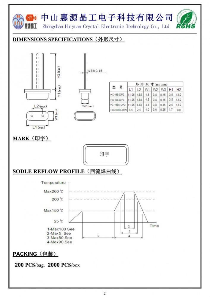 HY26M49SSYB2T02 technical document page 2