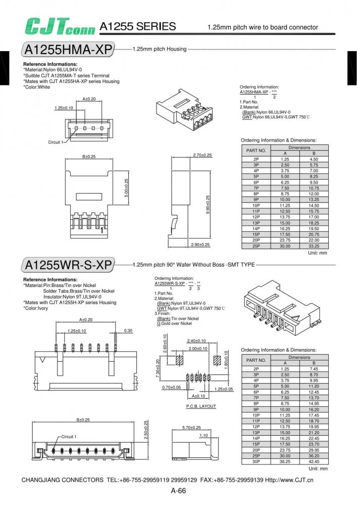 CJT A1255HA-6P datasheet page 4
