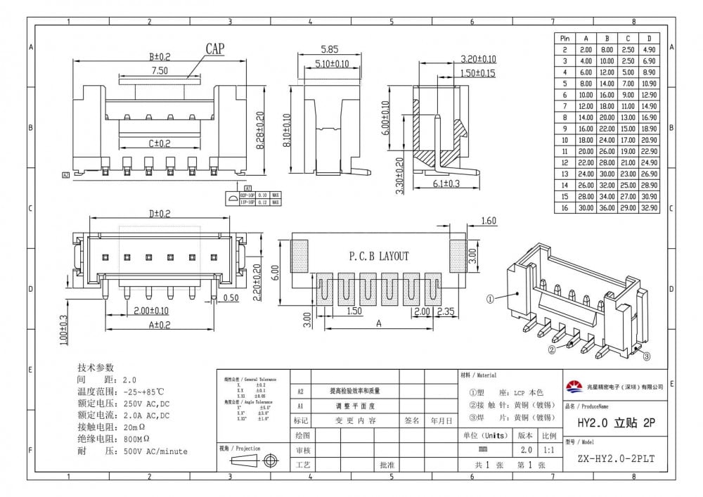 Megastar ZX-HY2.0-2PLT technical specification preview