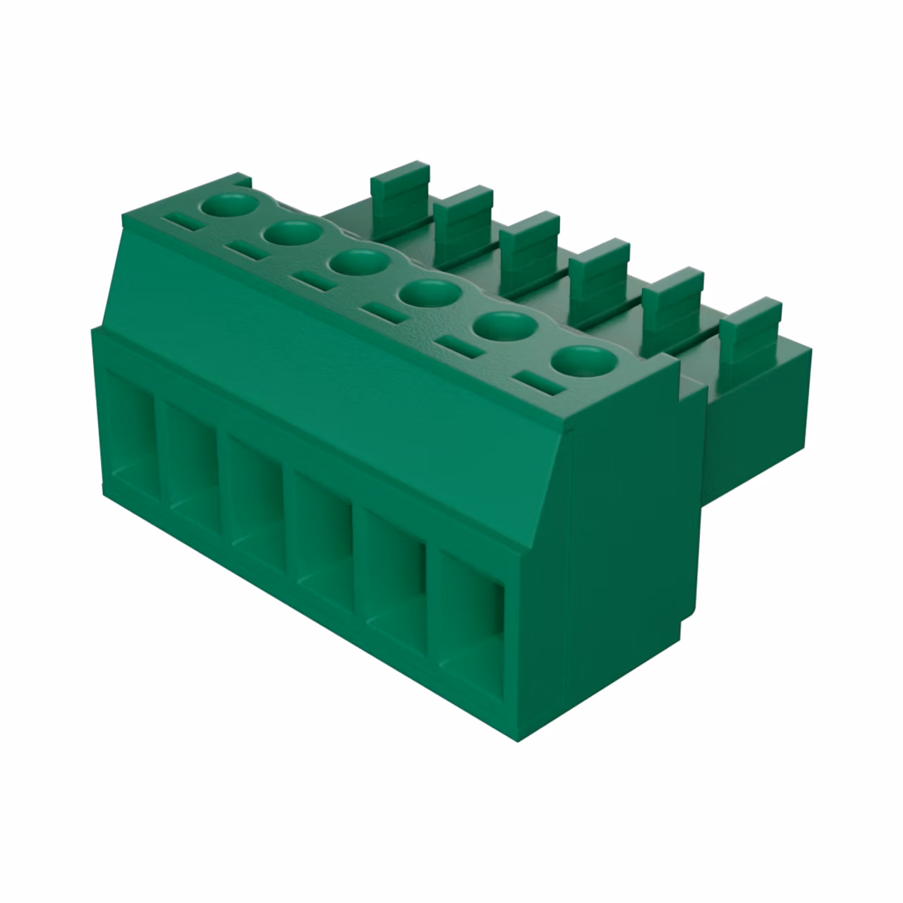 3.50mm Pitch Eurostyle Horizontal Plug, Green Housing, 6 Circuits for sale