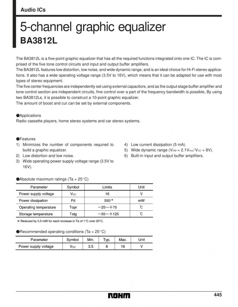 BA3812L datasheet page 1
