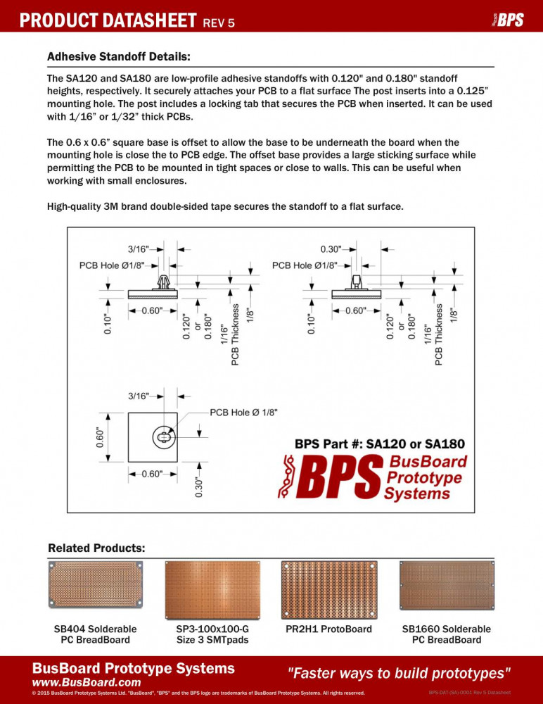 SA120 product document image, page 2