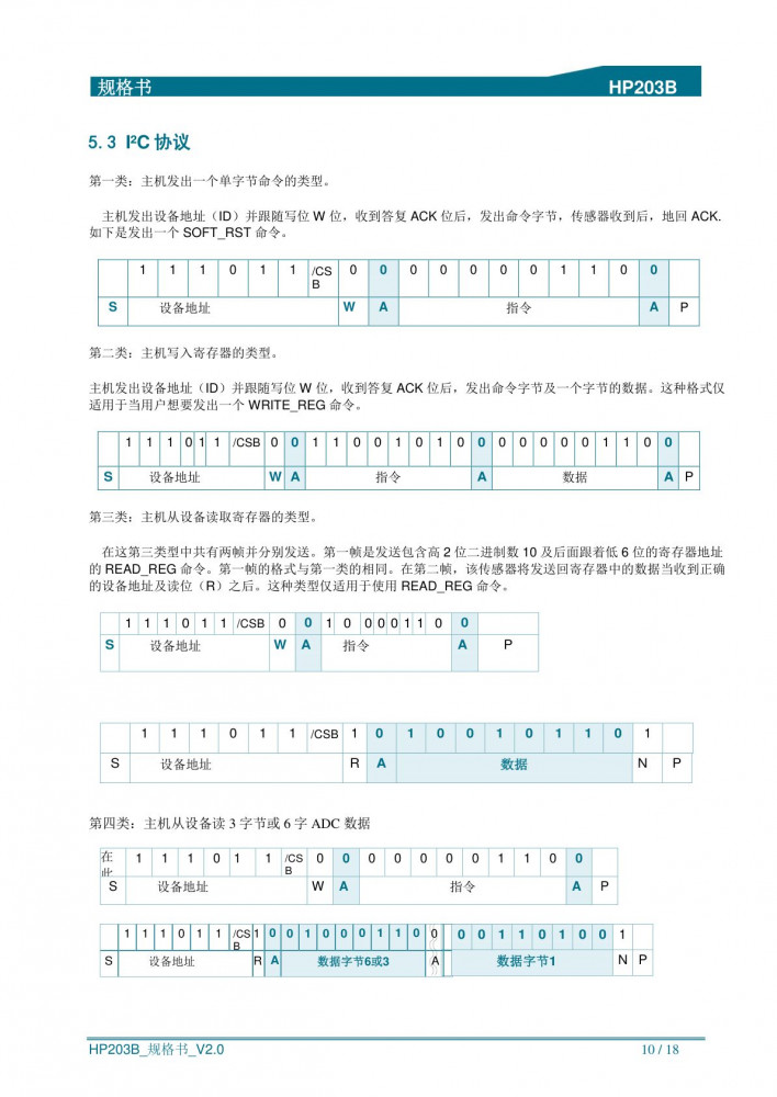 HP203B datasheet page 10