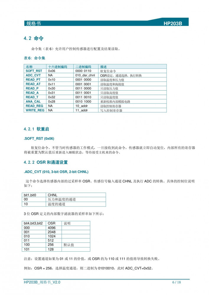 HP203B datasheet page 6