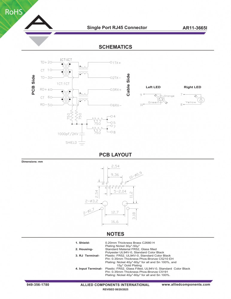 AR11-3665I technical document page 2