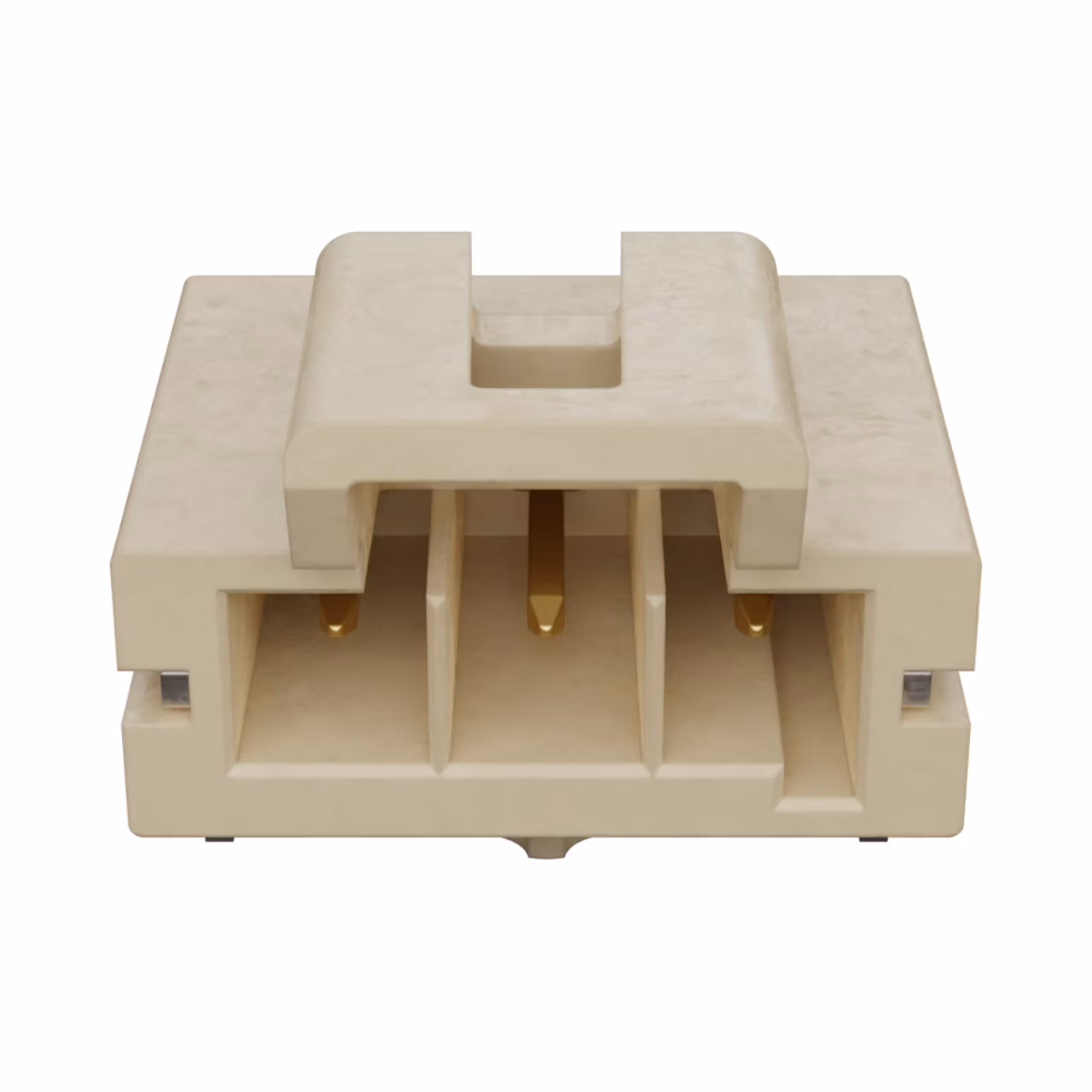 Ultra-Fit Right-Angle Header with Solder Nail, 3.50mm Pitch, Single Row, 3 Circuits, 0.38µm Gold (Au) Plating, Natural, Glow-Wire Capable, Embossed Tape on Reel for sale