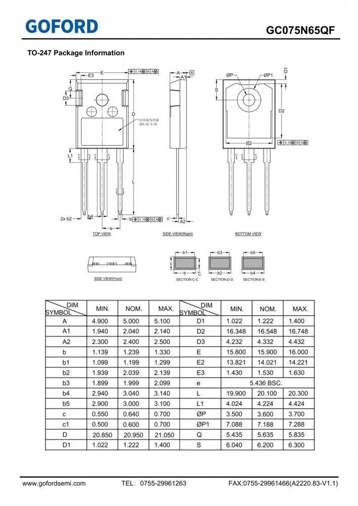 GC075N65QF datasheet page 6