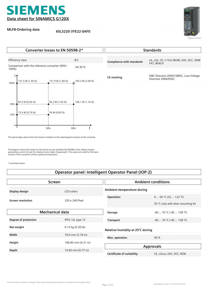 6SL32203YE220AF0 technical document page 3