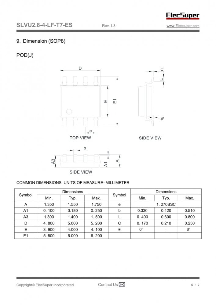 SLVU2.8-4-LF-T7-ES datasheet page 5