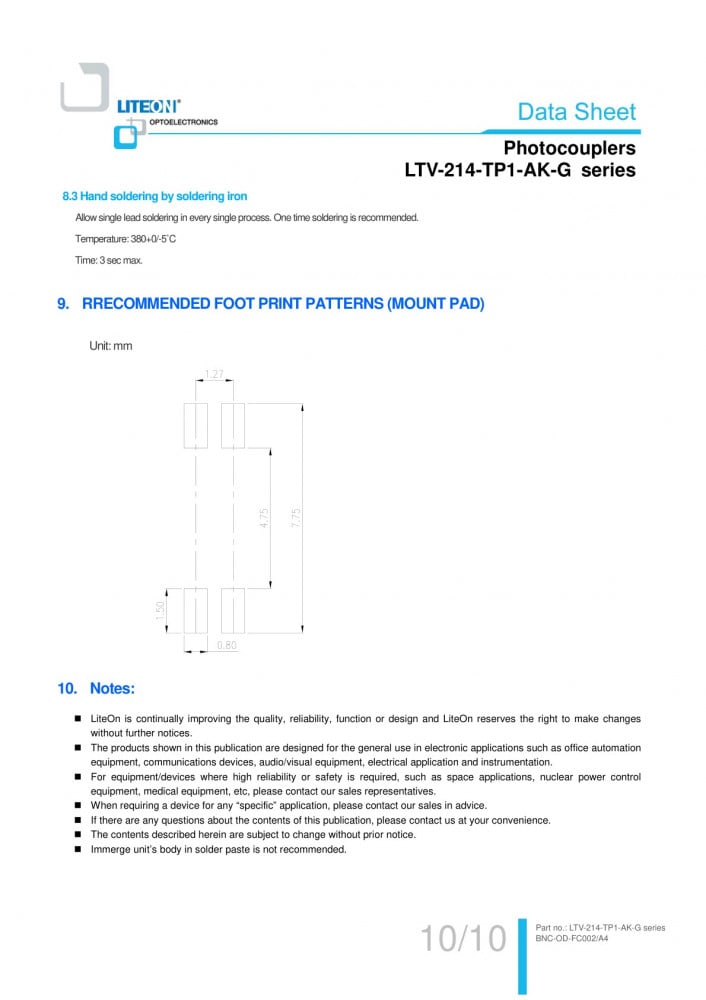 LTV-214-TP1-AK-G datasheet page 10