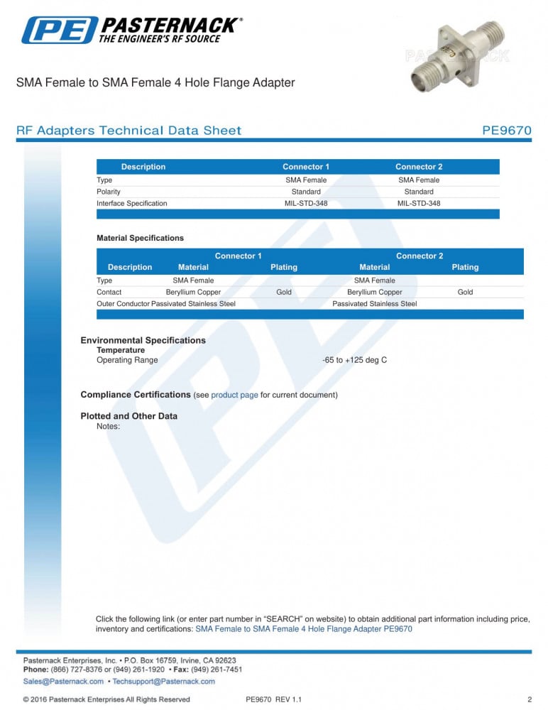 PE9670 technical document page 2