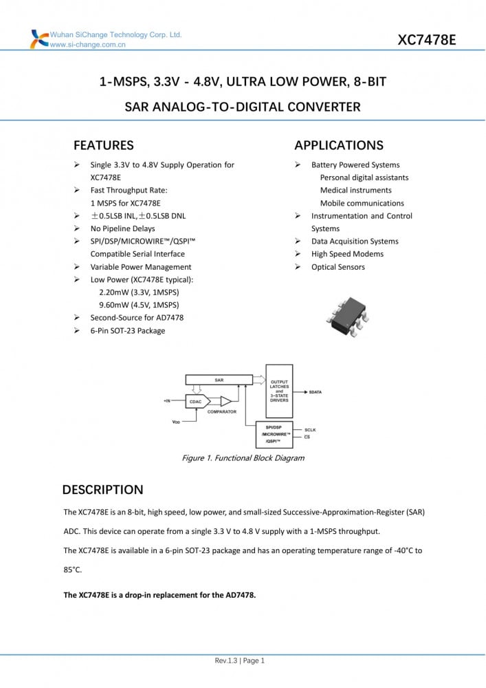 XC7478E datasheet page 1