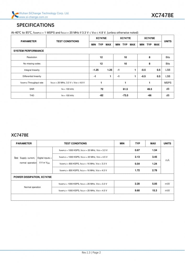 XC7478E datasheet page 2
