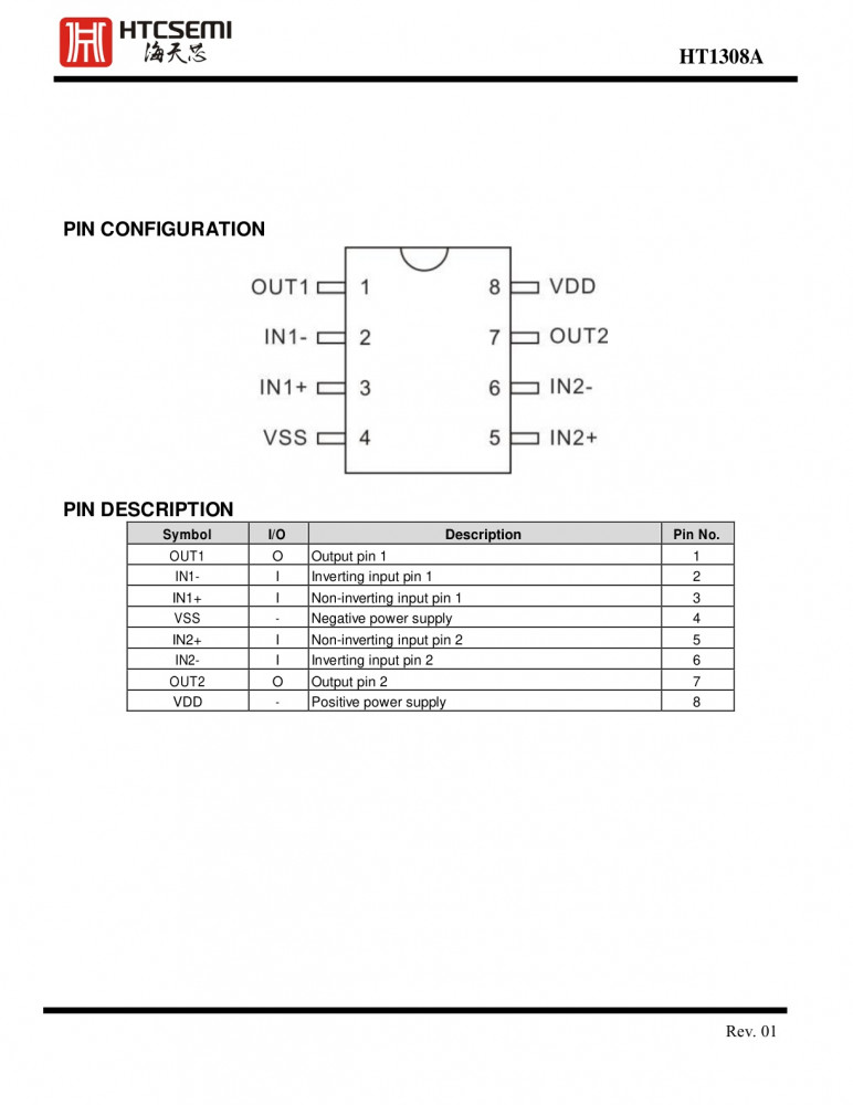 HT1308ARZ technical document page 2
