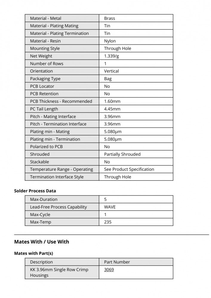MOLEX 26192051 technical document page 3
