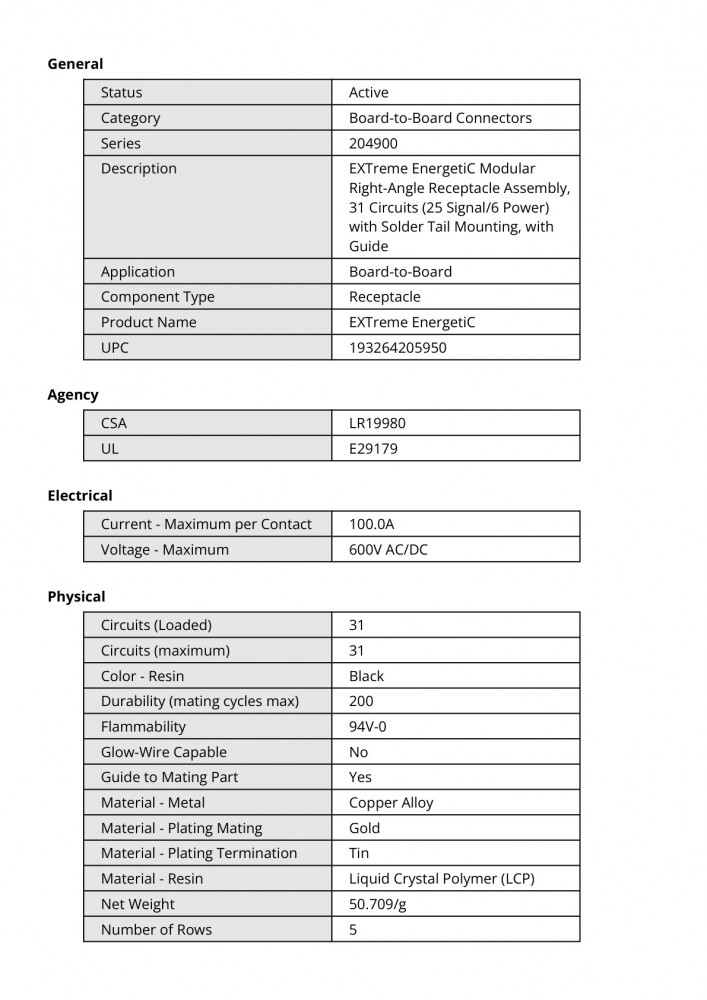 MOLEX 2049000001 technical document image 2