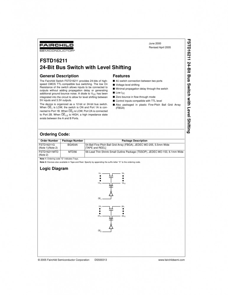FSTD16211 datasheet preview, page 2