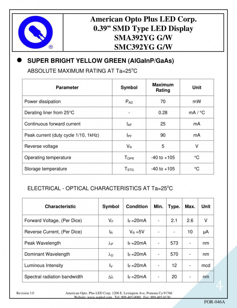 SMC392YG technical document page 4