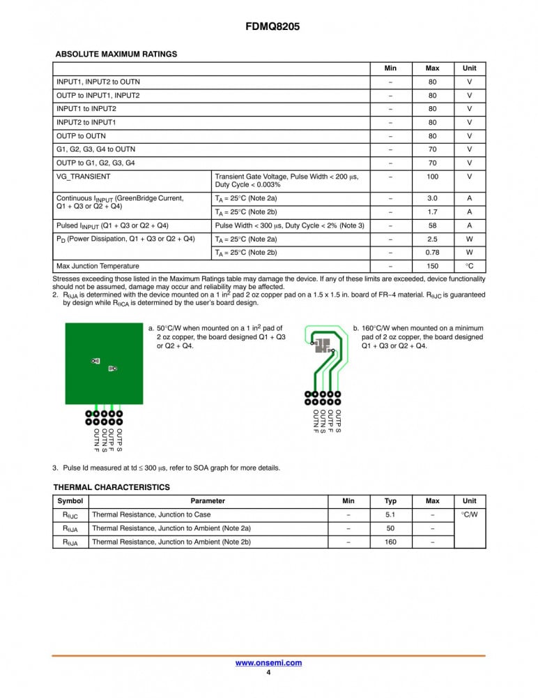 FDMQ8205 datasheet page 4