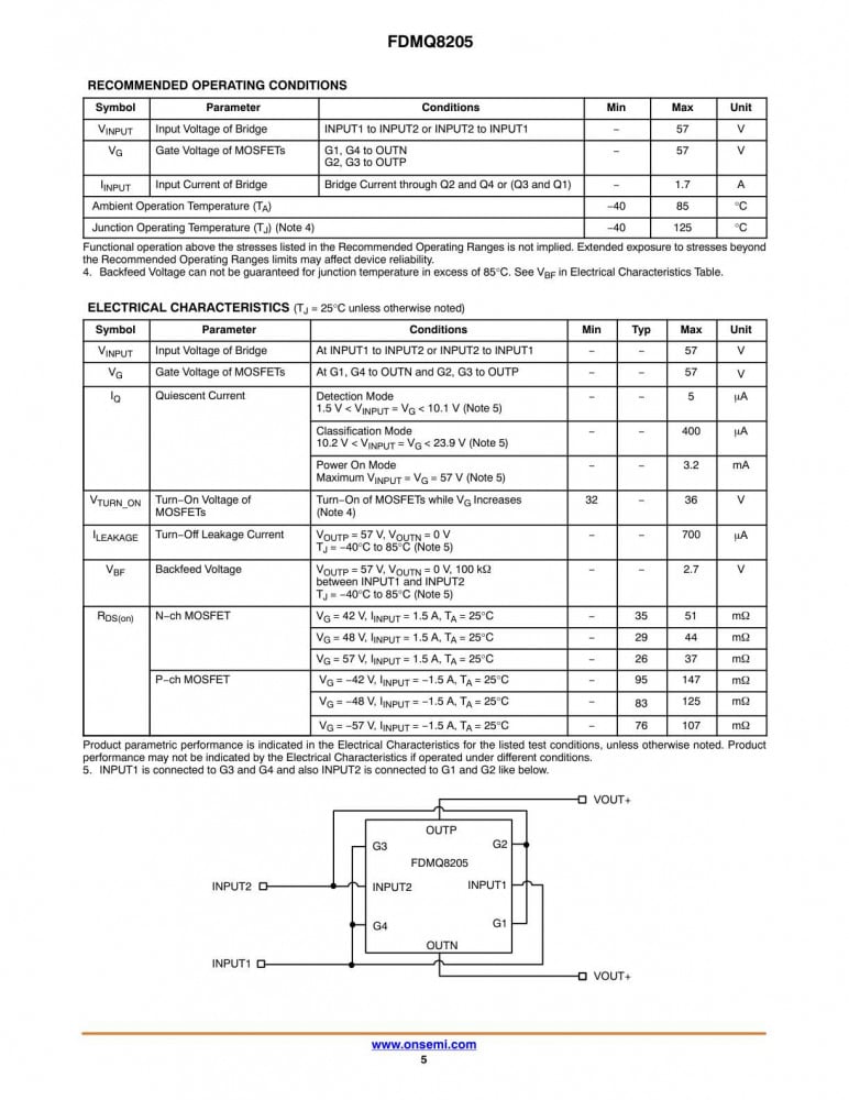 FDMQ8205 datasheet page 5