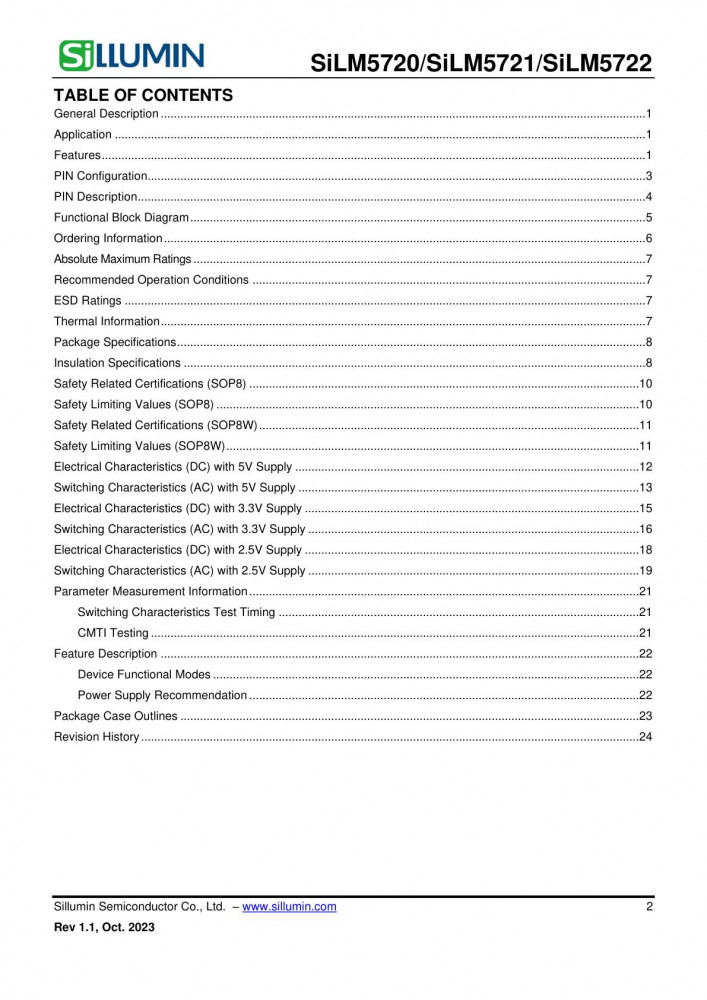 SiLM572x technical document page 2