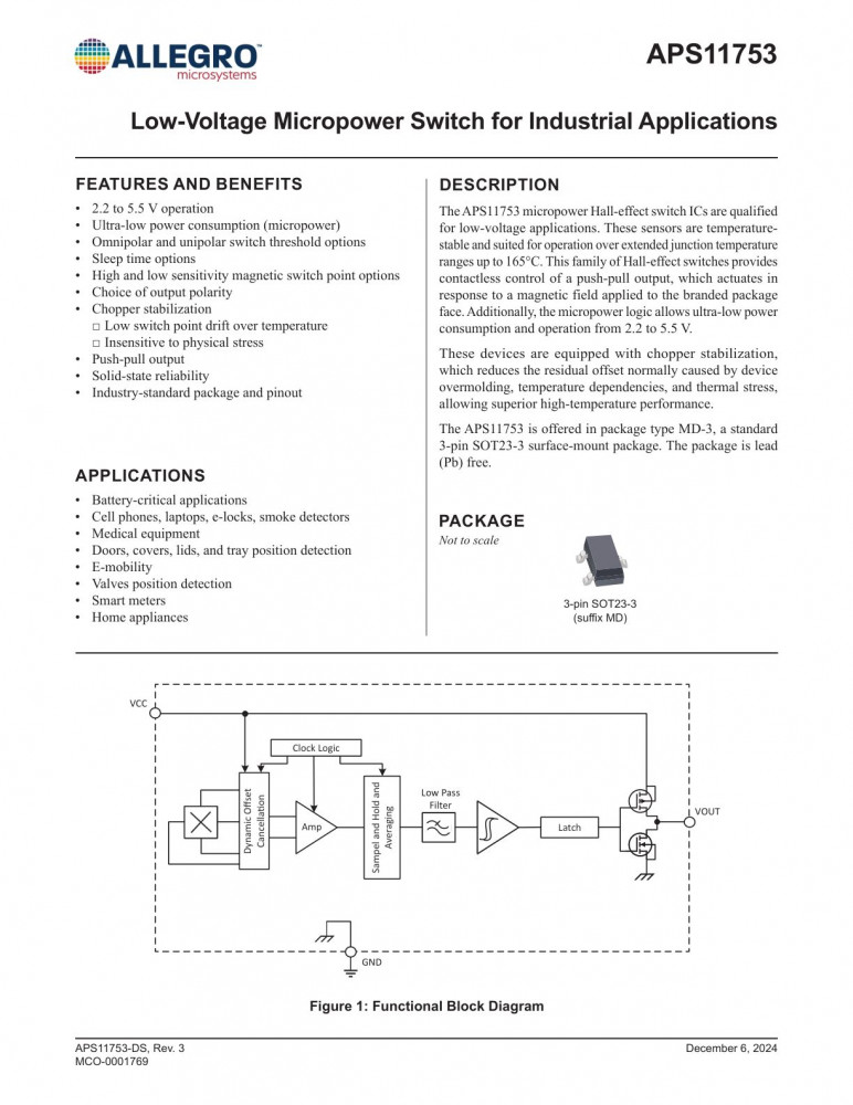 APS11753 datasheet page 1