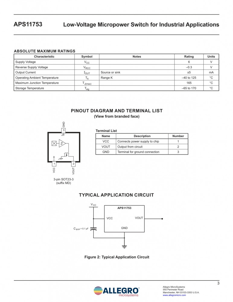 APS11753 datasheet page 3