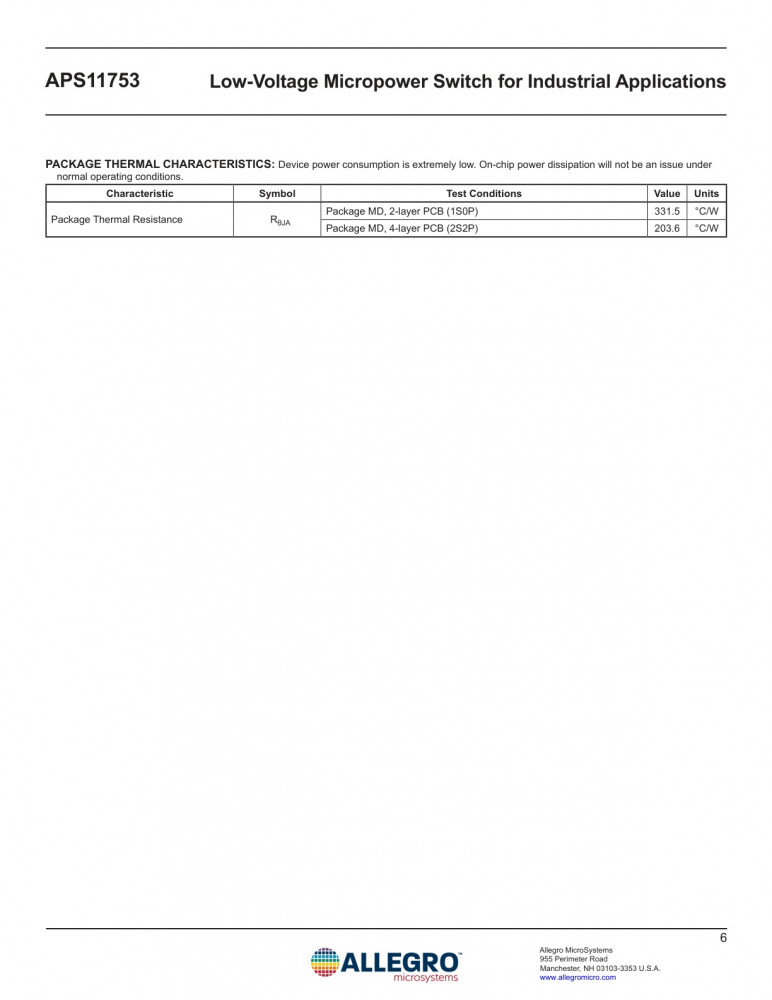 APS11753 datasheet page 6