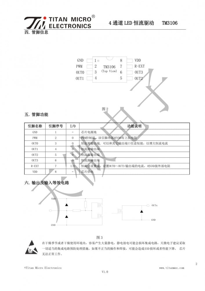 TM3106 datasheet page 2