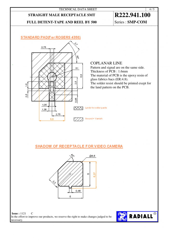 Radiall R222941100 technical document, page 4