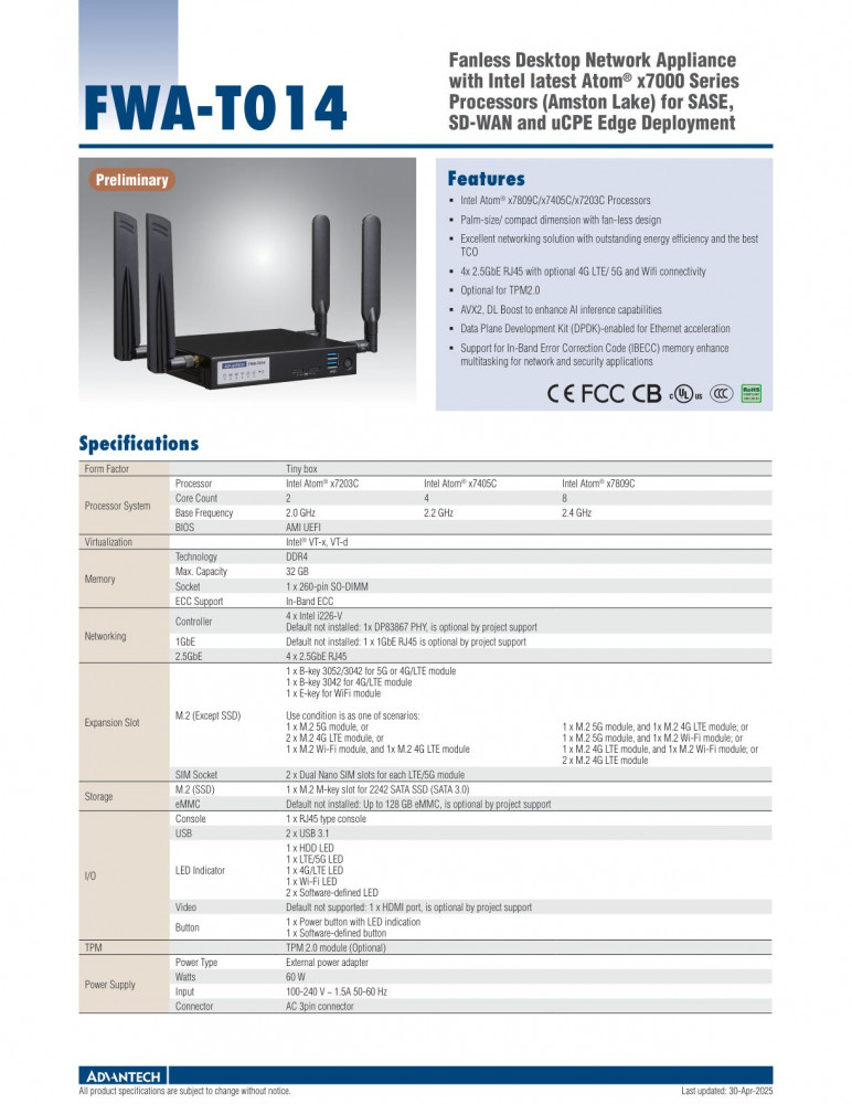 FWA-T014 technical document image 1
