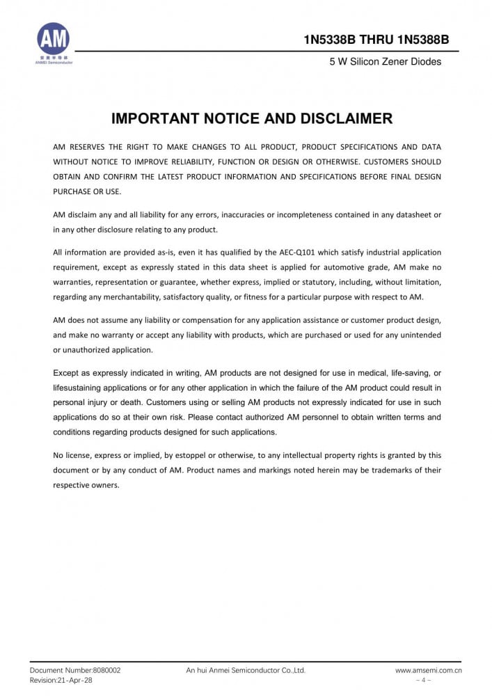 1N5359B datasheet page 4
