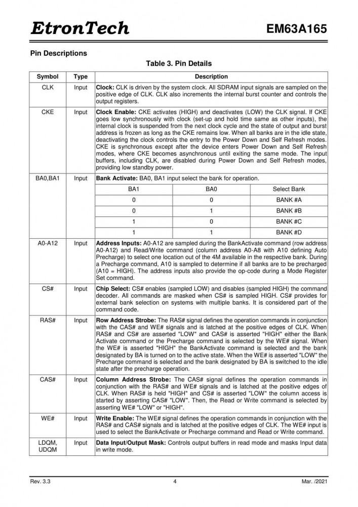 EM63A165 datasheet page 4