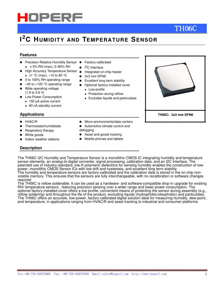 SI7006-A20-IM1R datasheet page 1