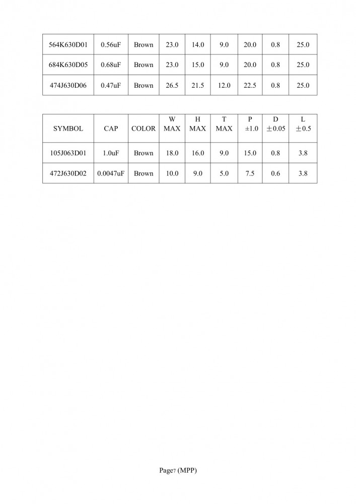 Jimson MPP specification page 8