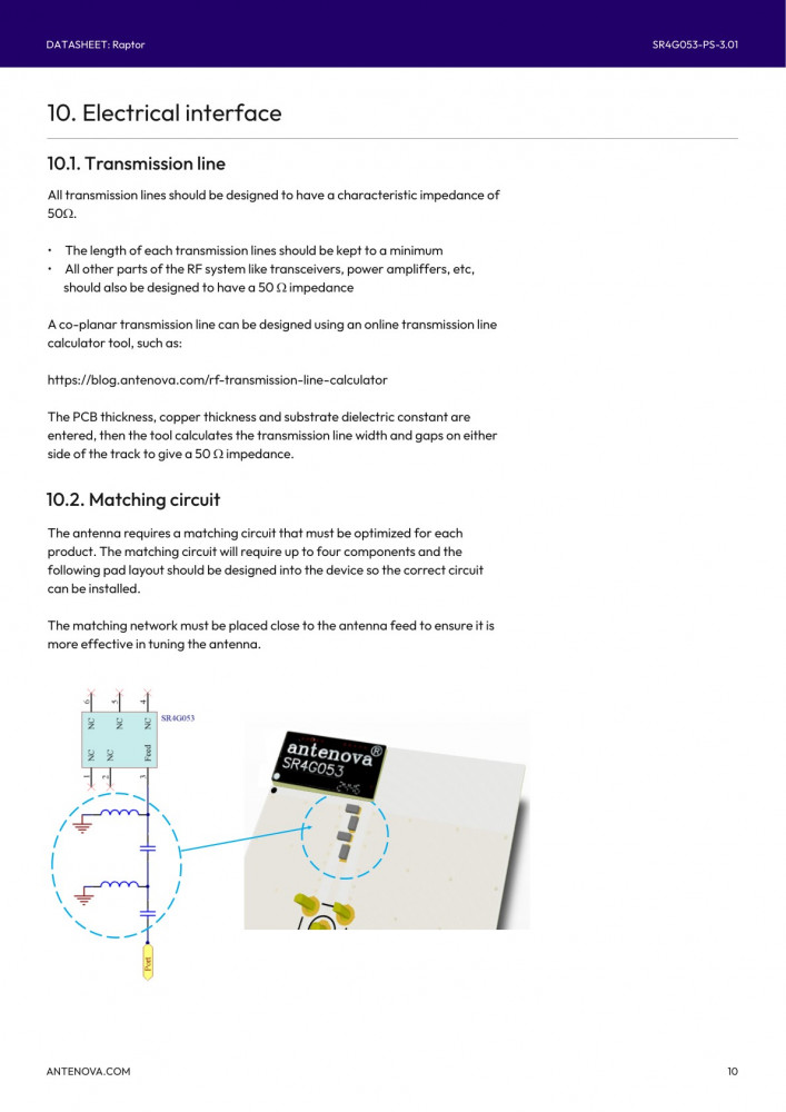 Raptor SR4G053 datasheet page 10