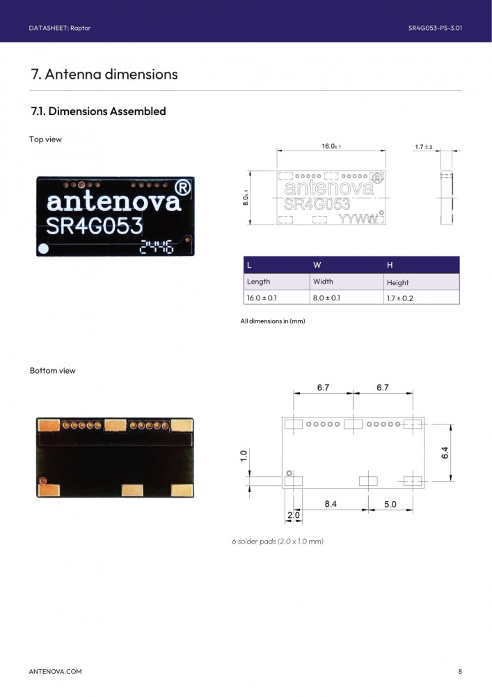 Raptor SR4G053 datasheet page 8