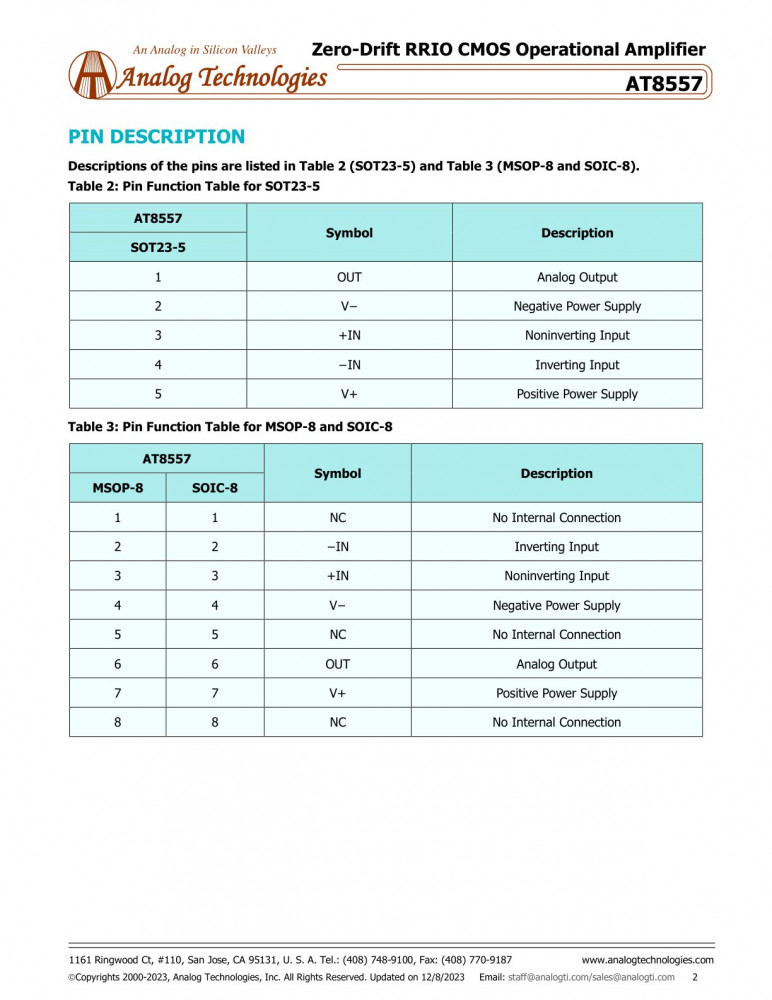 AT8557 datasheet page 2