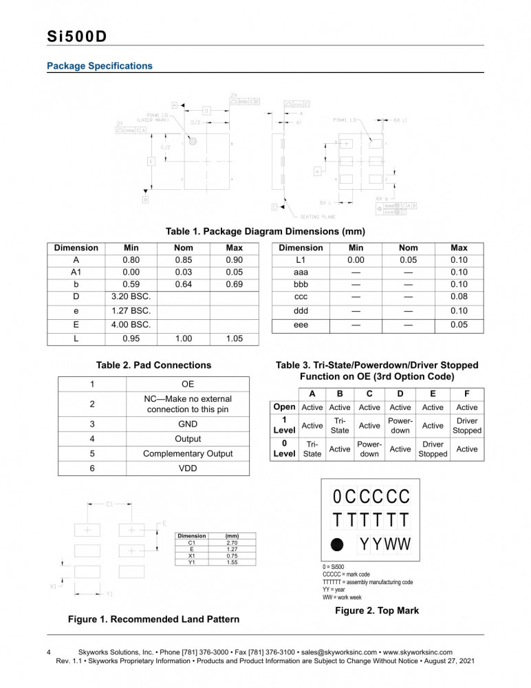 500DSBB10M0000ACH technical document page 4